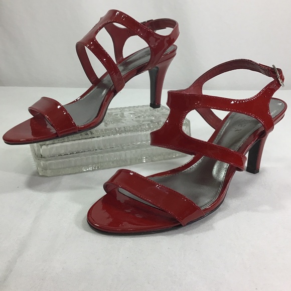 Ralph Lauren Candy Apple Red Strappy Sandals Heels | Shoes | Ralph ...